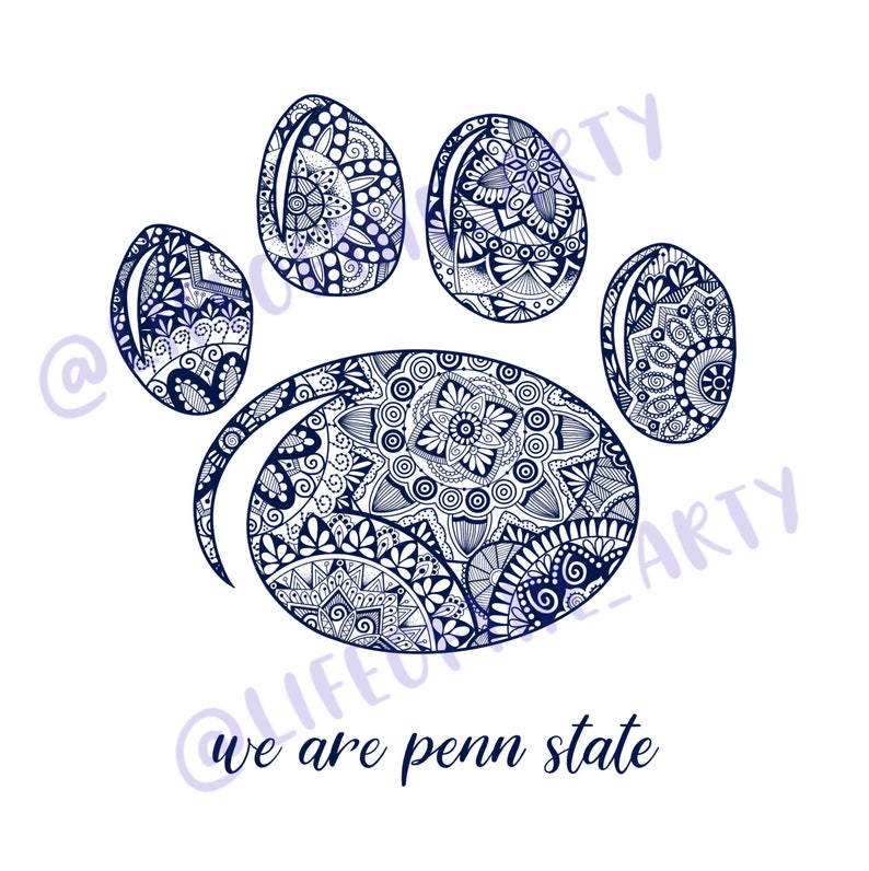 PSU Paw Print Penn State Decor Grad Gift | Etsy