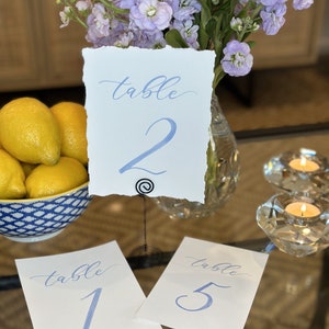 Blue Watercolor Table Numbers (1-26) - Digital Download - Etsy