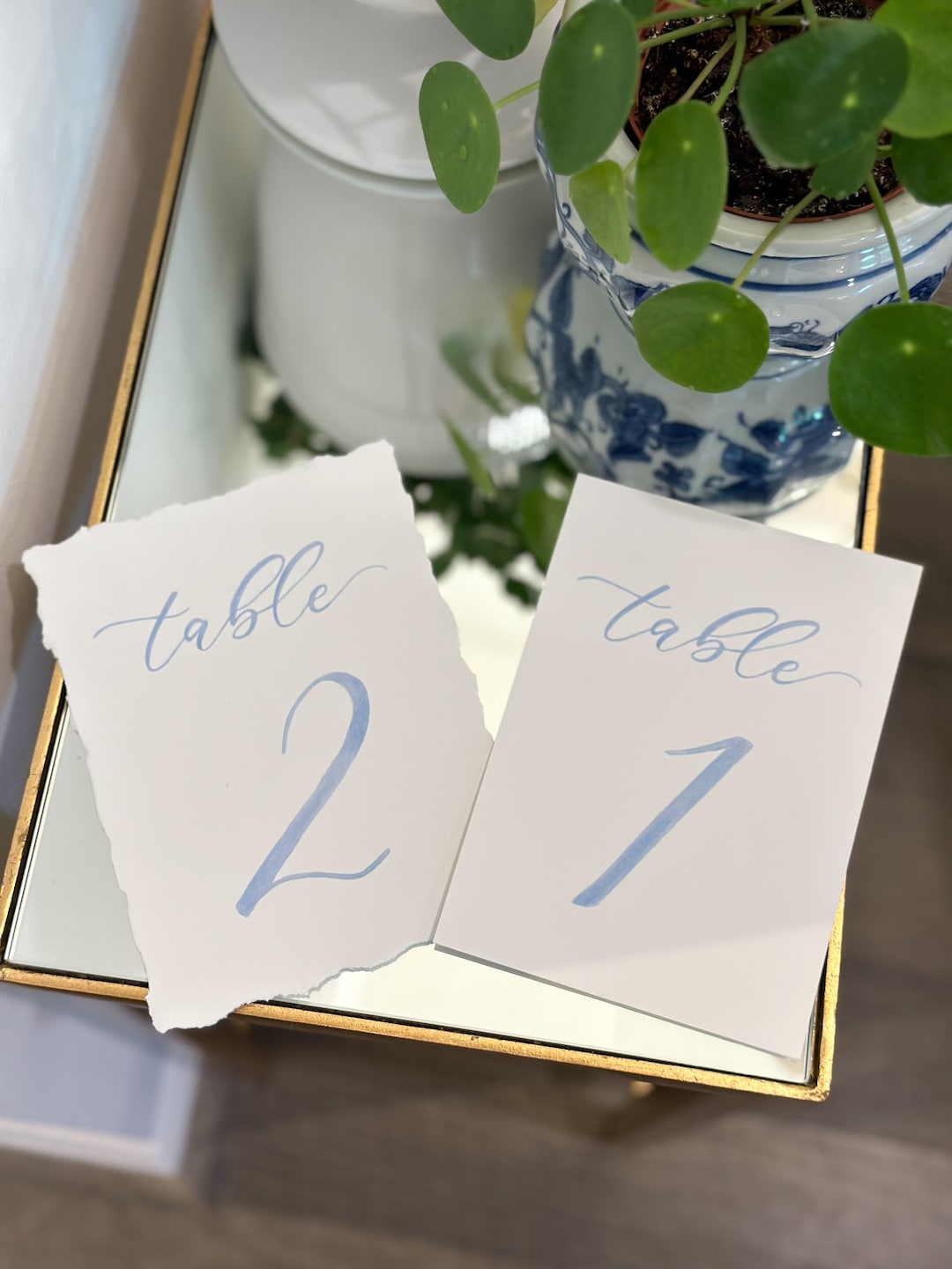 Blue Watercolor Table Numbers (1-26) - Digital Download - Etsy