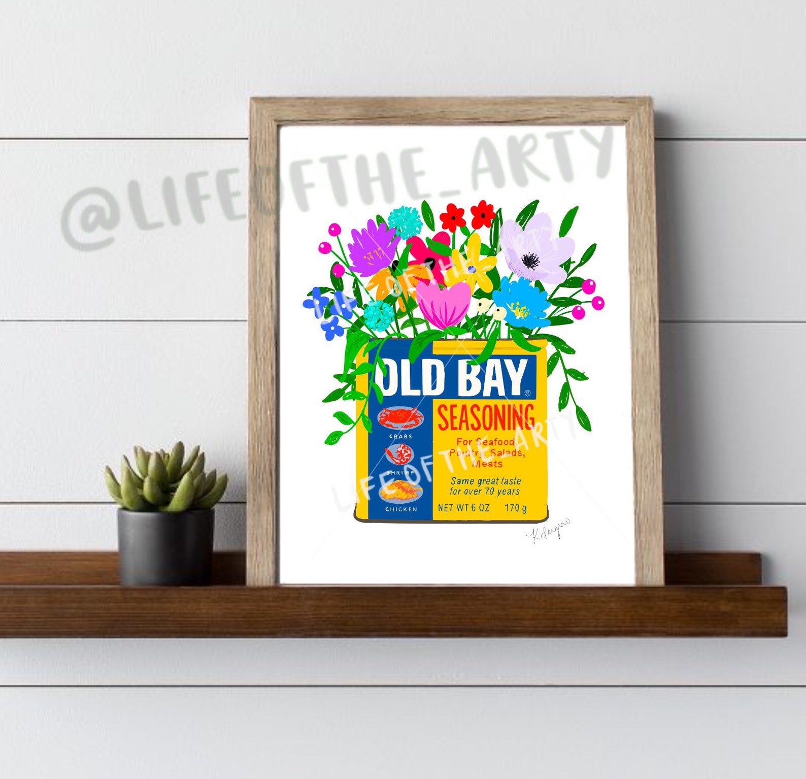 Old Bay Floral Print | Wall Decor - Etsy