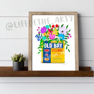 Old Bay Floral Print | Wall Decor - Etsy