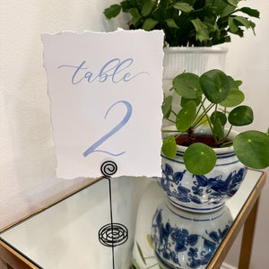 Blue Watercolor Table Numbers (1-26) - Digital Download - Etsy