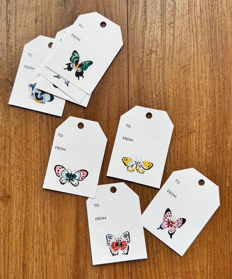 Butterfly Gift Tag Printable – Instant Download (non-editable) - Etsy