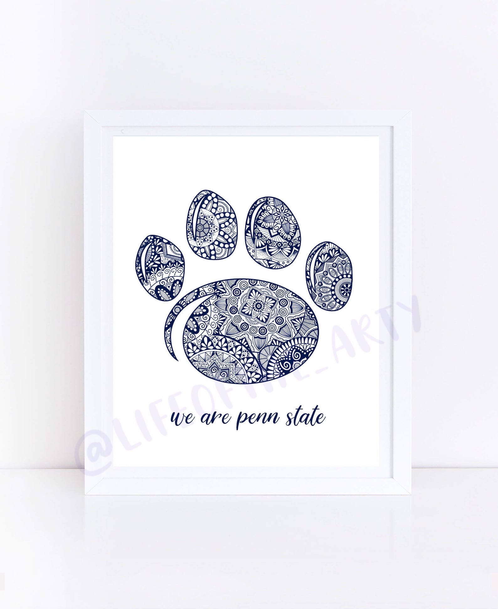 PSU Paw Print Penn State Decor Grad Gift | Etsy