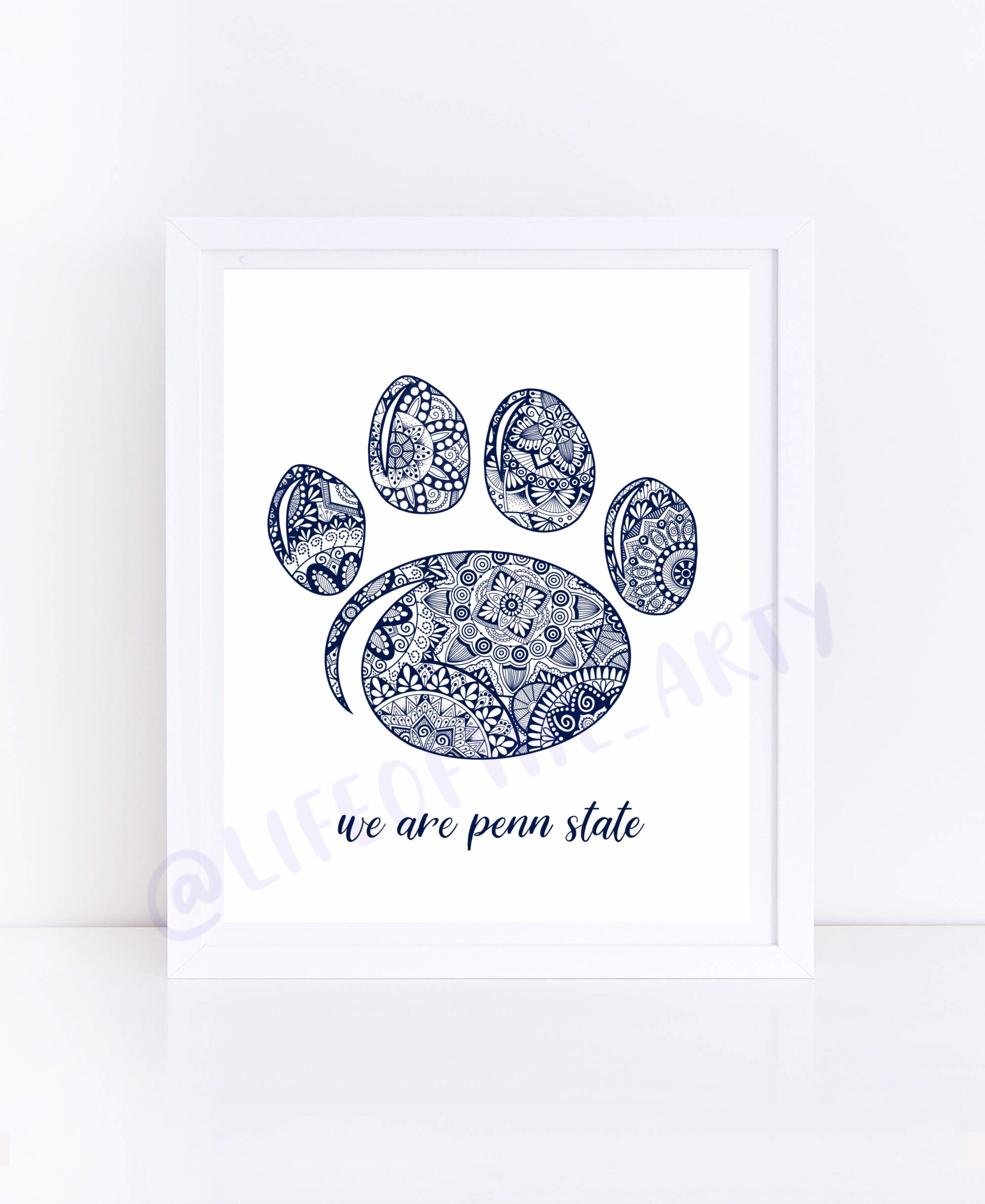 PSU Paw Print Penn State Decor Grad Gift | Etsy