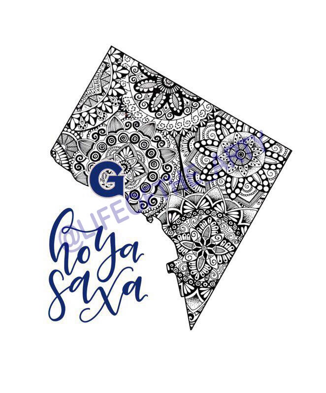 Georgetown University Logo Print Wall Art - Etsy