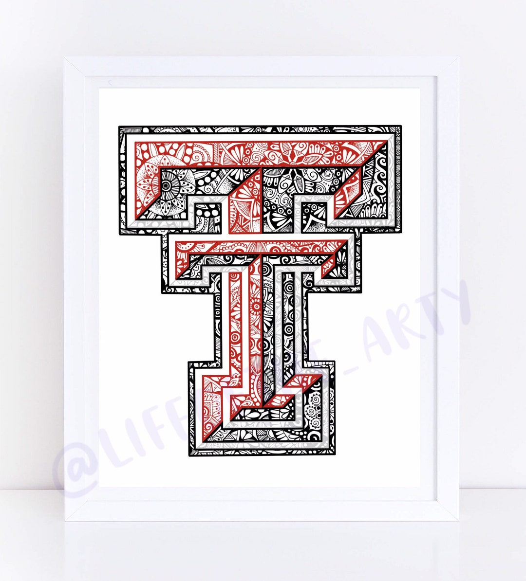 Texas Tech Logo Print | Wall Decor - Etsy