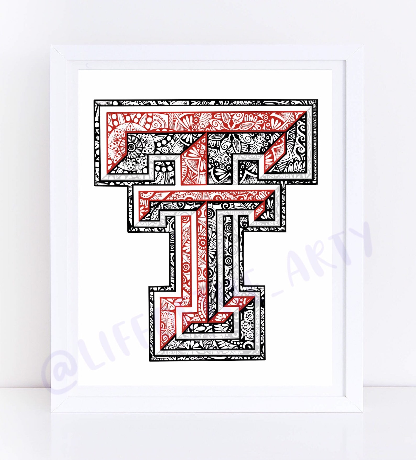 Texas Tech Logo Print Wall Decor - Etsy