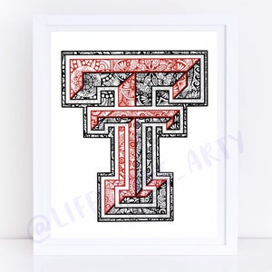 Texas Tech Logo Print | Wall Decor - Etsy