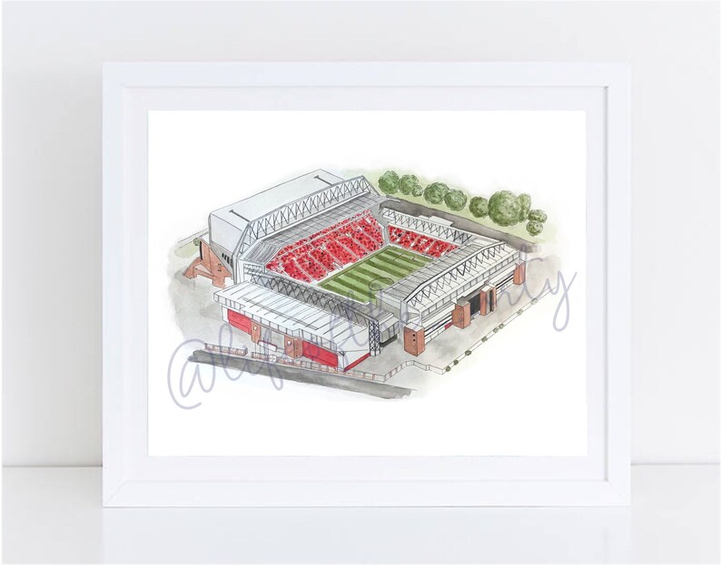Watercolor Anfield Stadium | Liverpool FC Print - Etsy