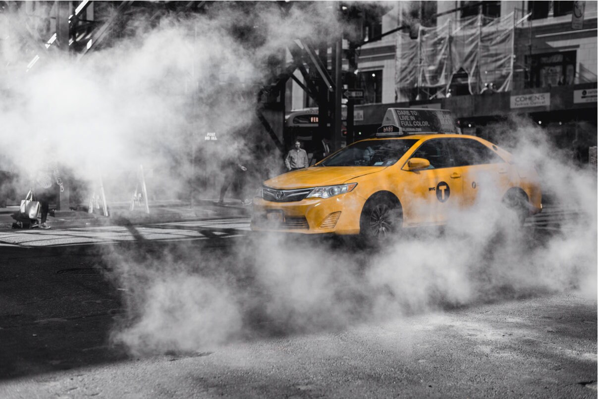 New York Taxi Print A4 A3 - Etsy