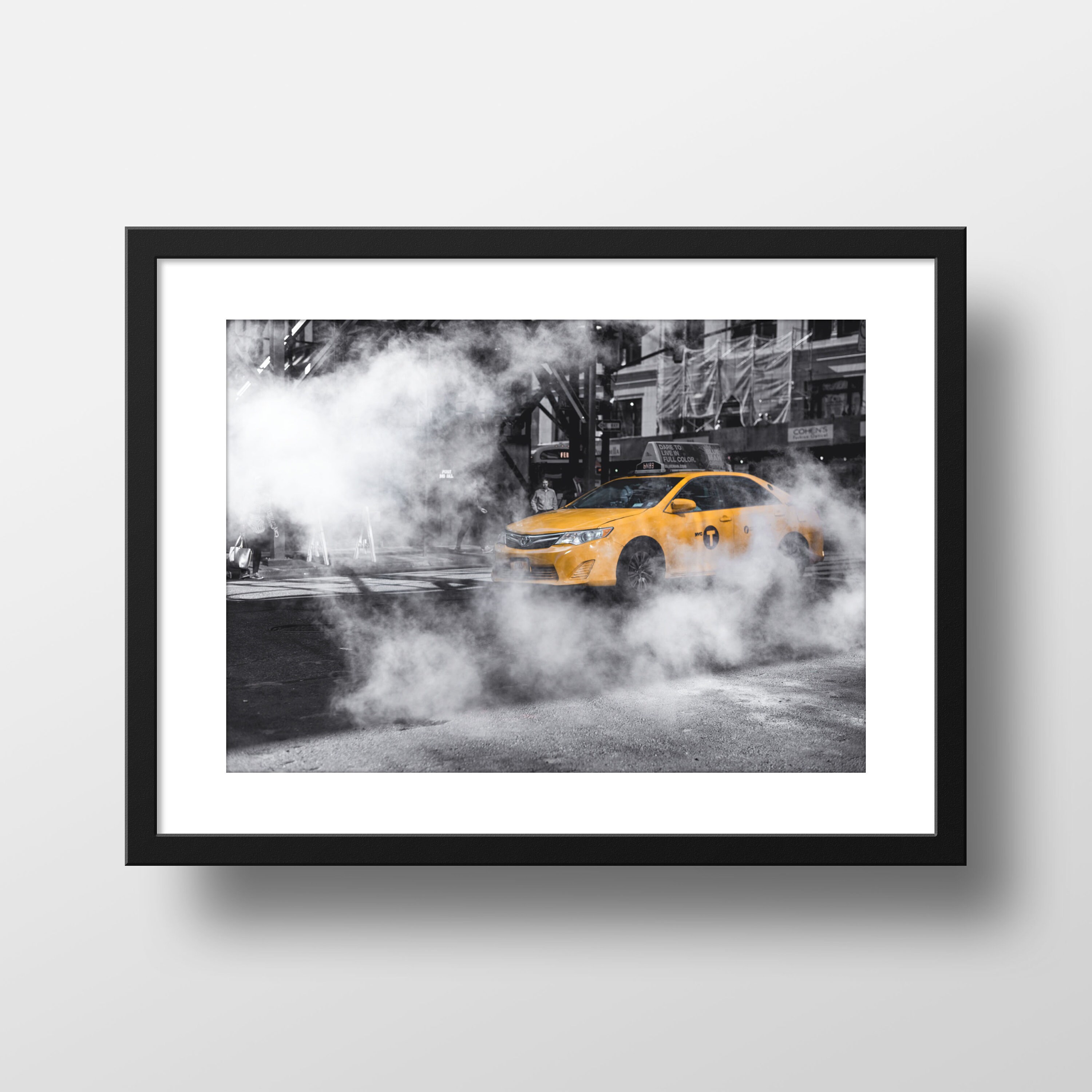 New York Taxi Print A4 A3 - Etsy