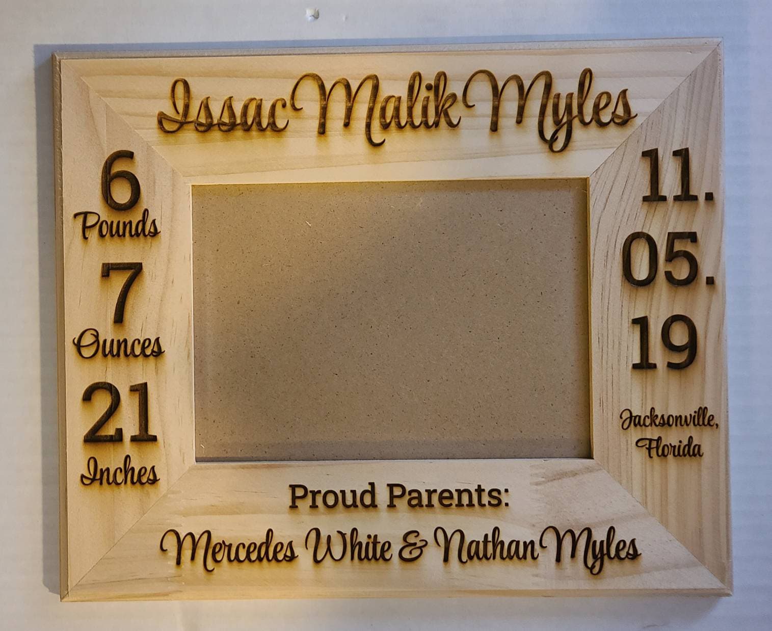 Wooden Engraved Baby Stat Frame - Etsy
