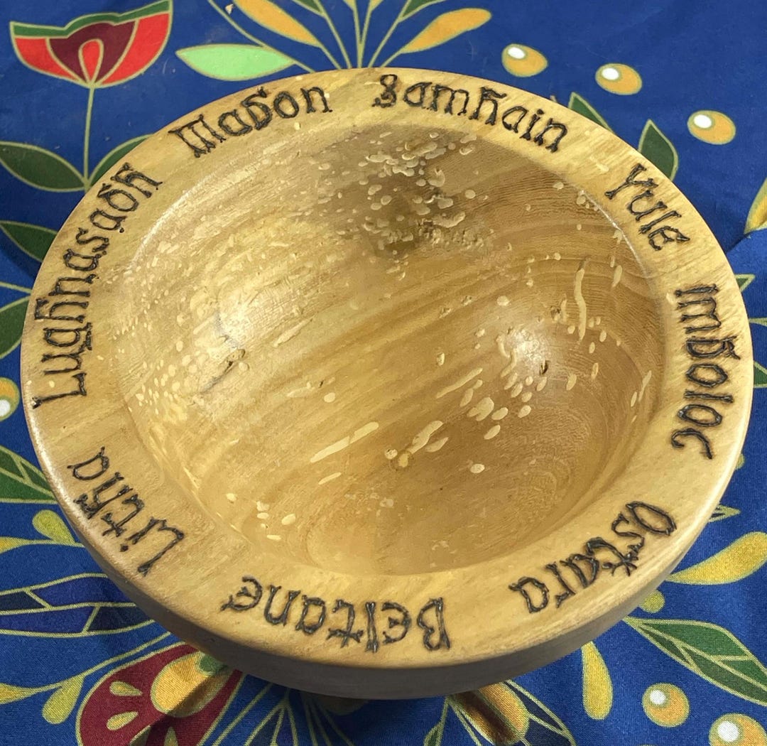 Wheel of the Year, Offering Bowl, Wiccan Bowl, Pagan Bowl, Altar Bowl ...