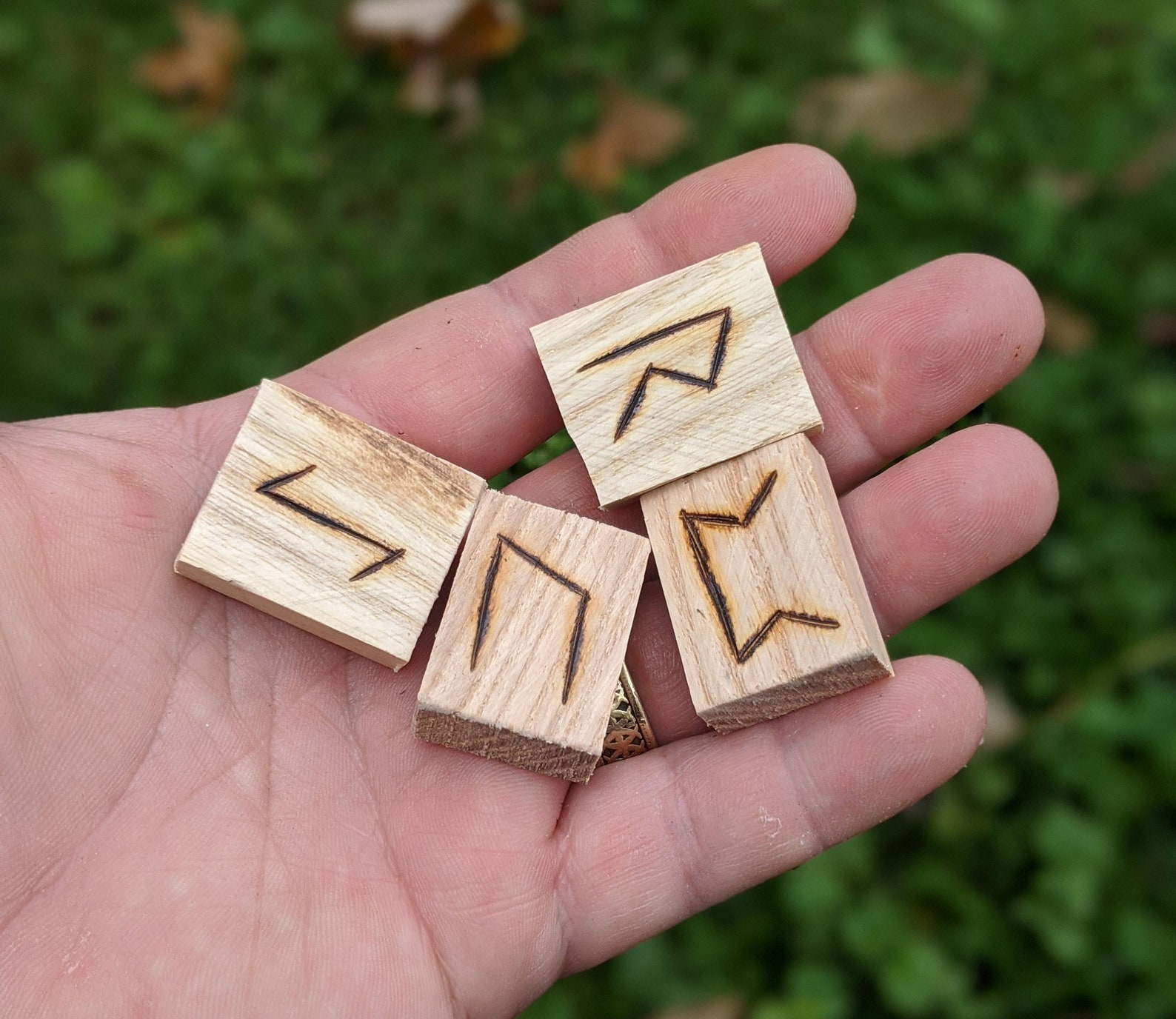 Wood Rune Set Ash Rune Set Norse Divination Wicca Pagan - Etsy