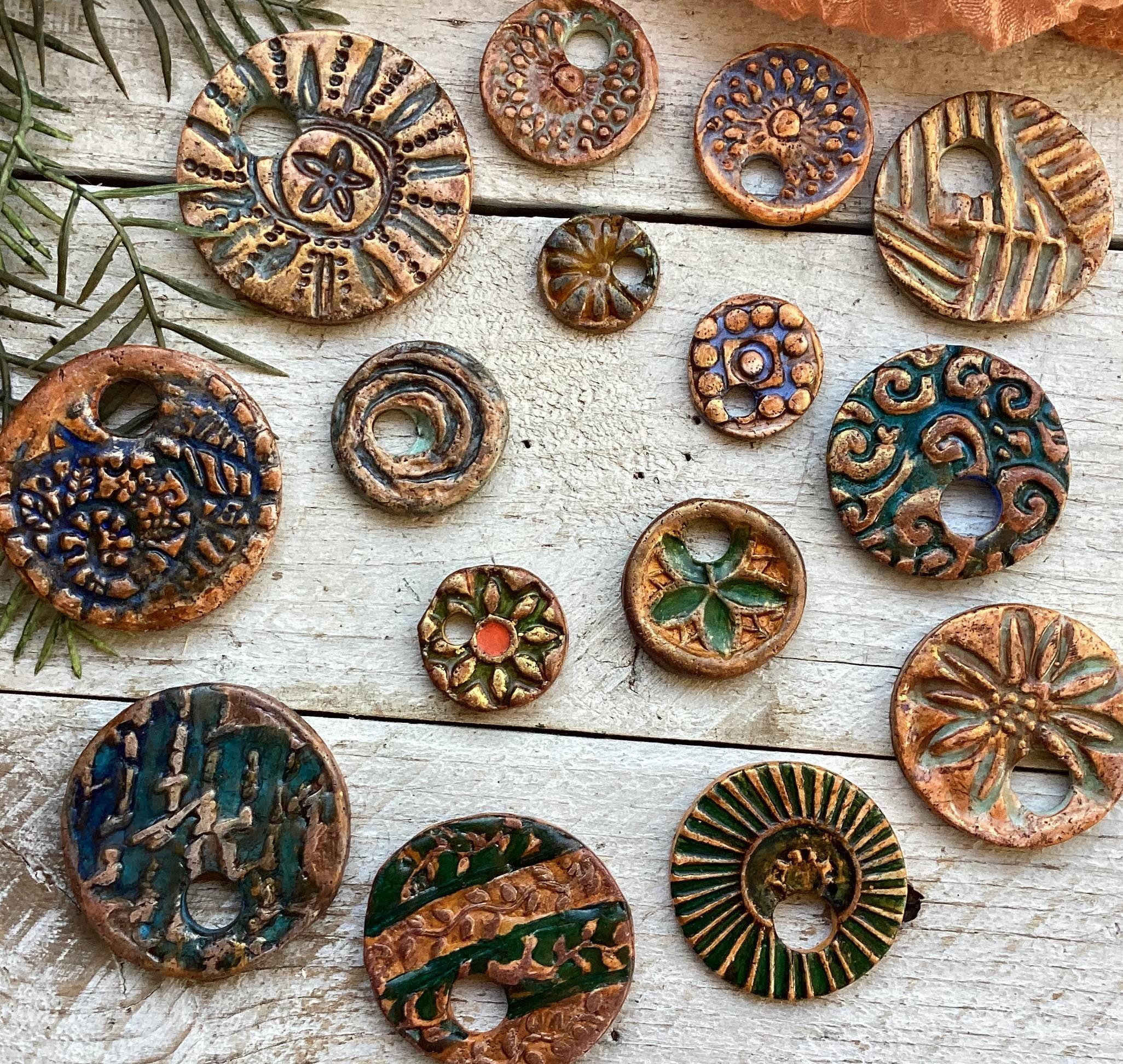 Handcrafted Faux Ancient Relic Beads: Rustic Polymer Clay Pendants - Etsy