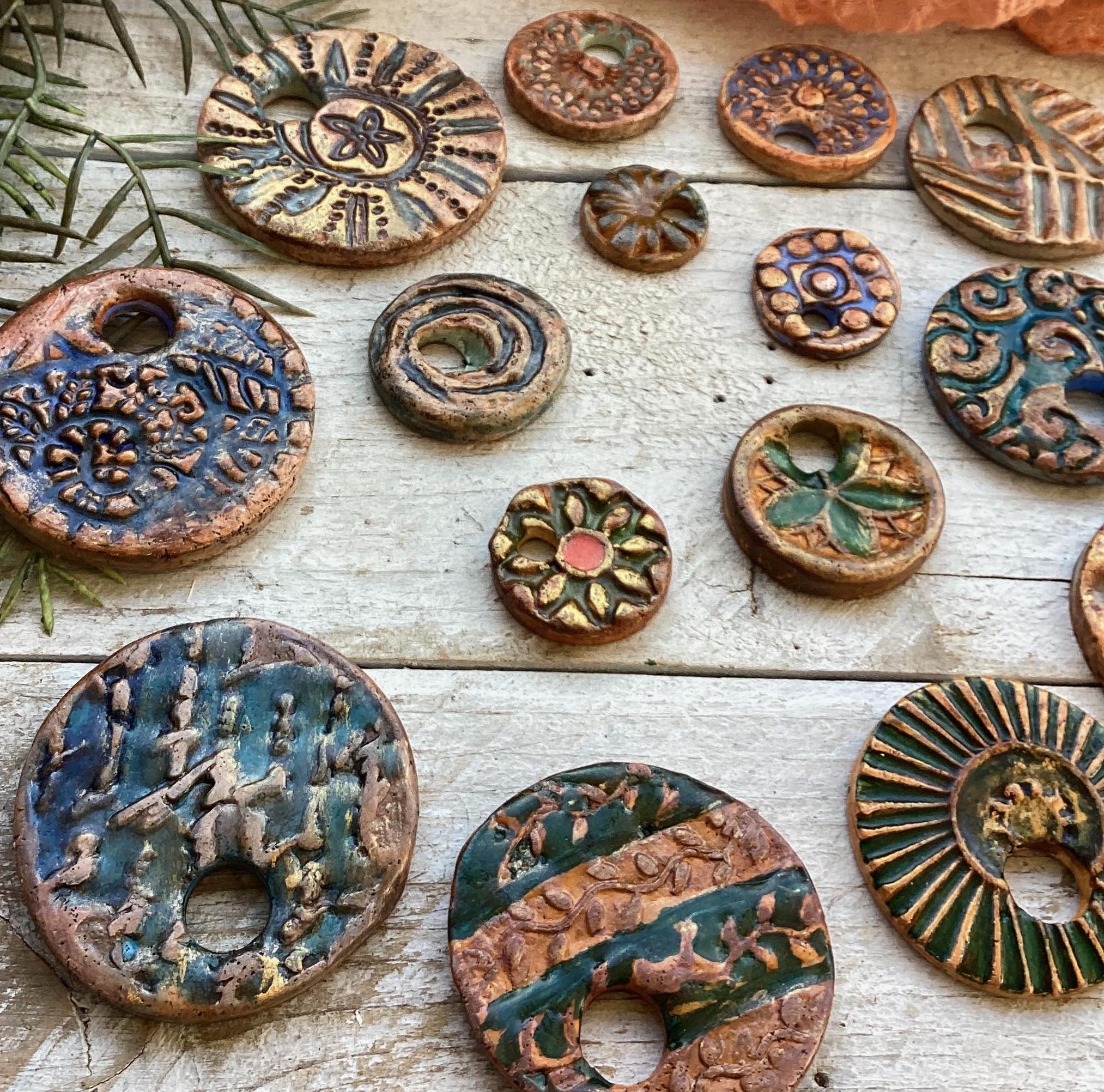 Handcrafted Faux Ancient Relic Beads: Rustic Polymer Clay Pendants - Etsy