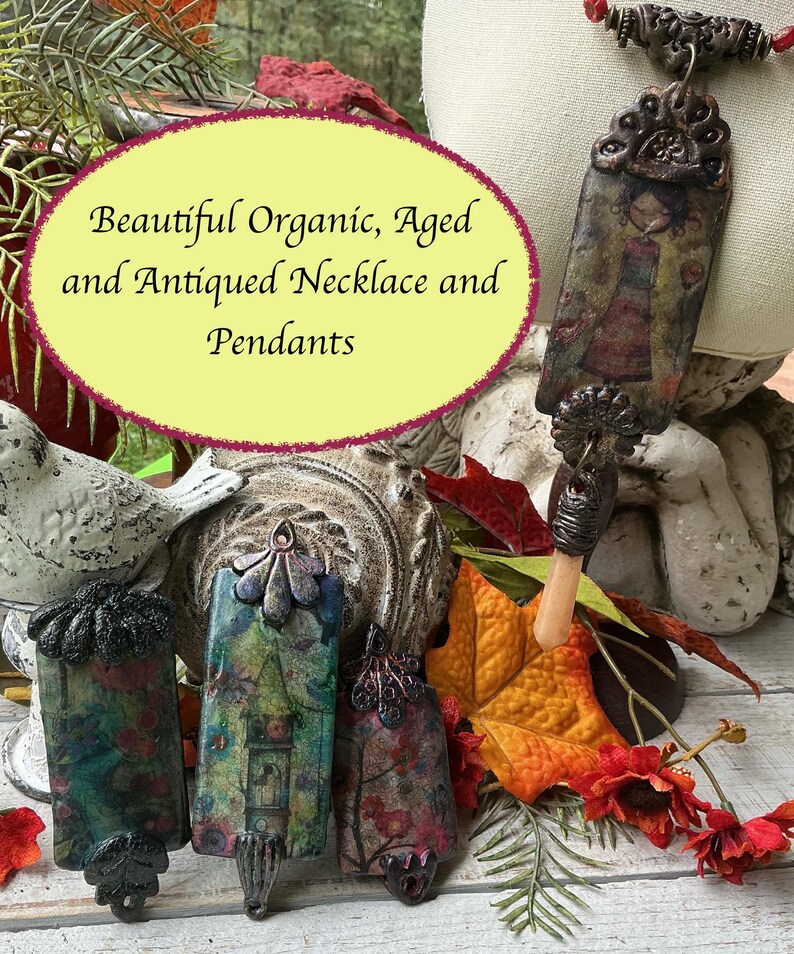 Rustic, Antiqued and Organic Garden Pendants - Etsy