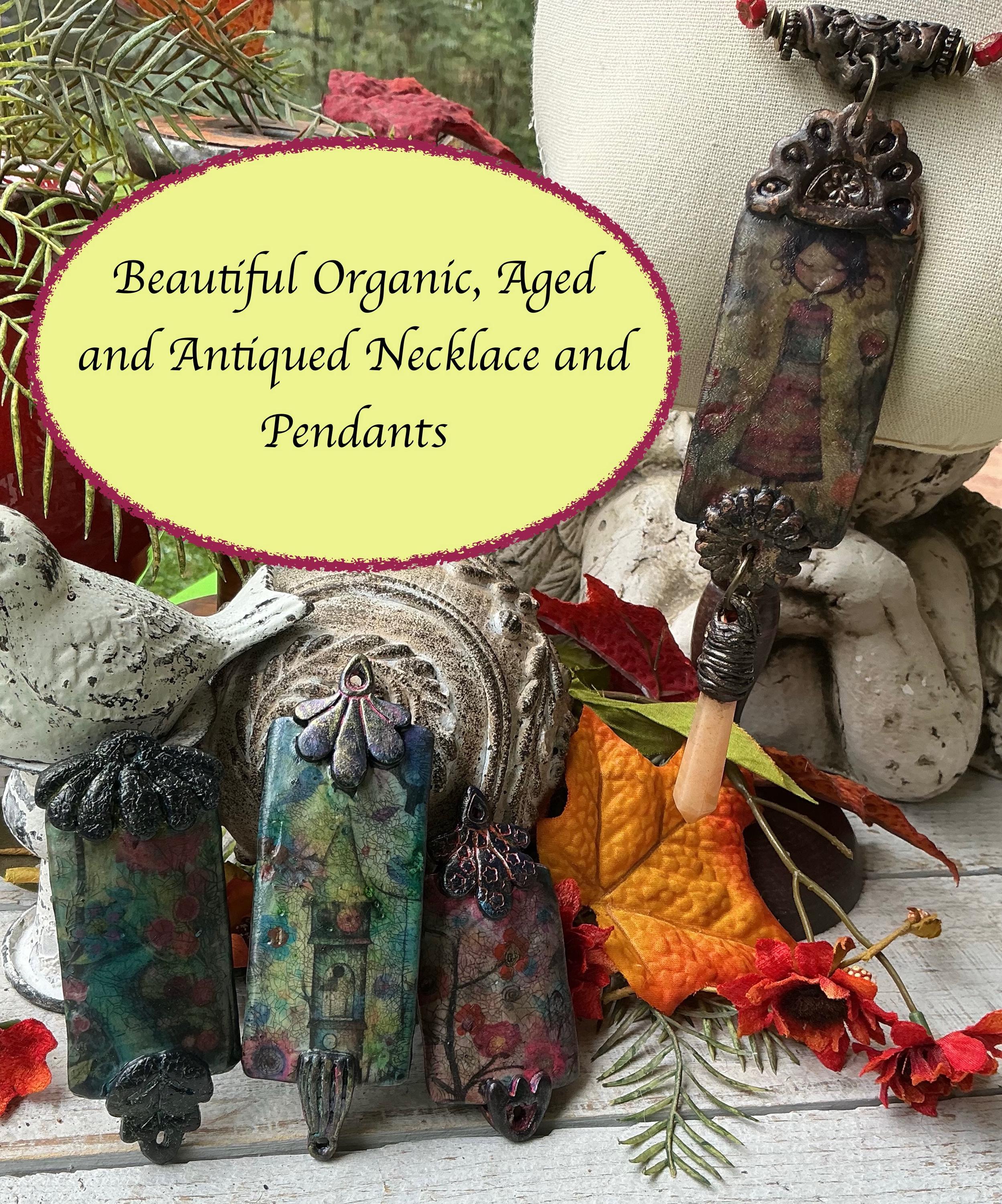 Rustic, Antiqued and Organic Garden Pendants - Etsy