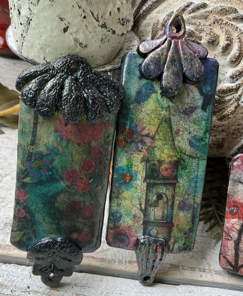 Rustic, Antiqued and Organic Garden Pendants - Etsy