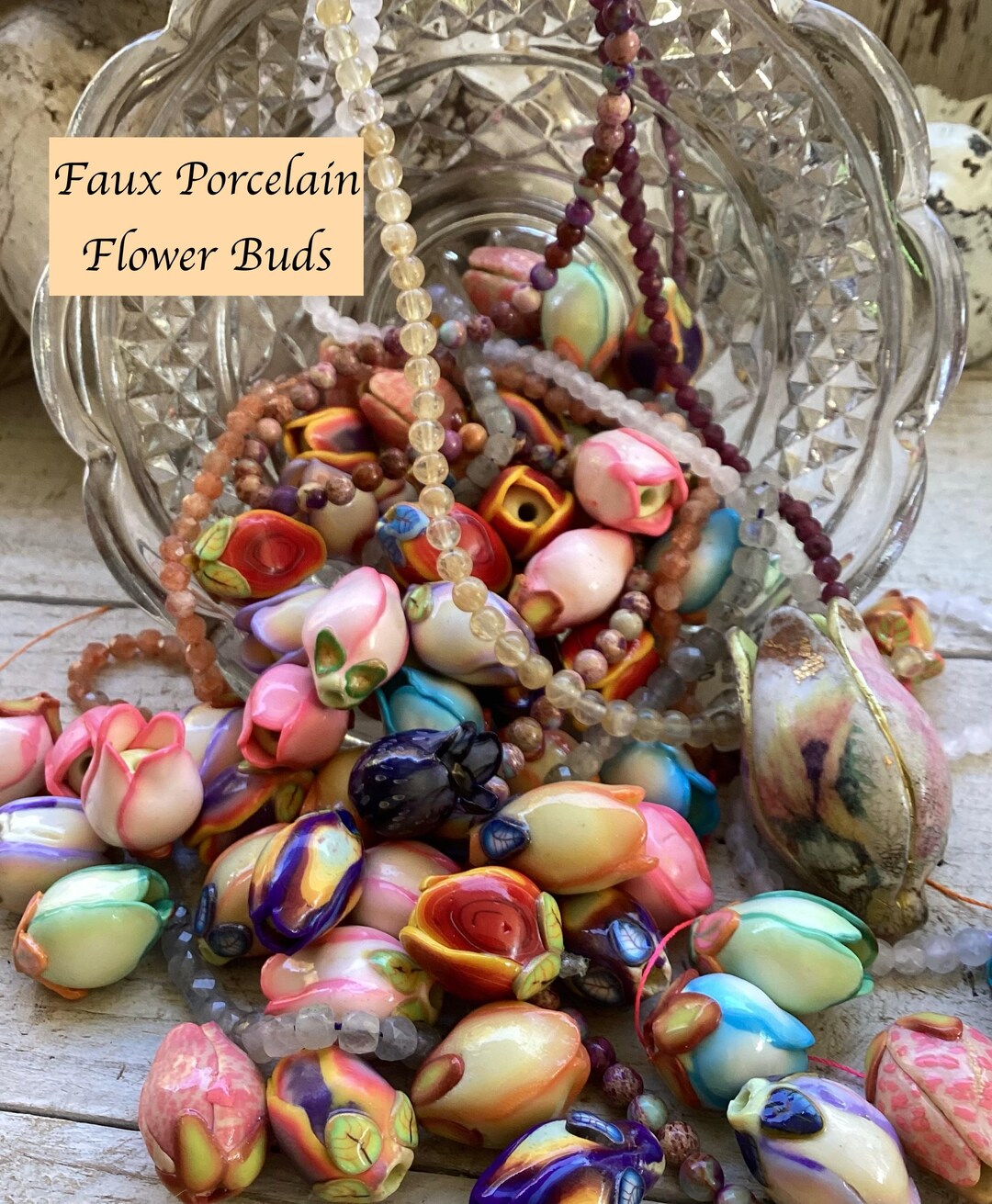 Small Faux Porcelain Flower Buds - Etsy