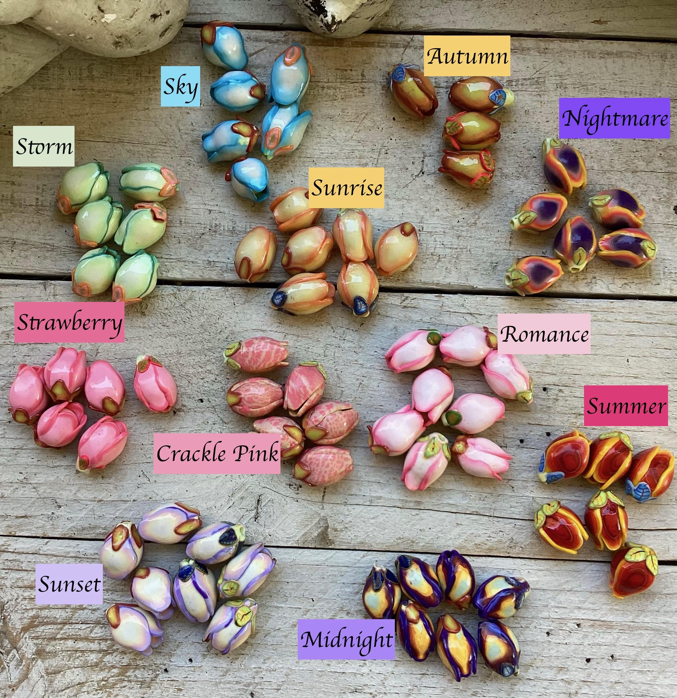Small Faux Porcelain Flower Buds - Etsy