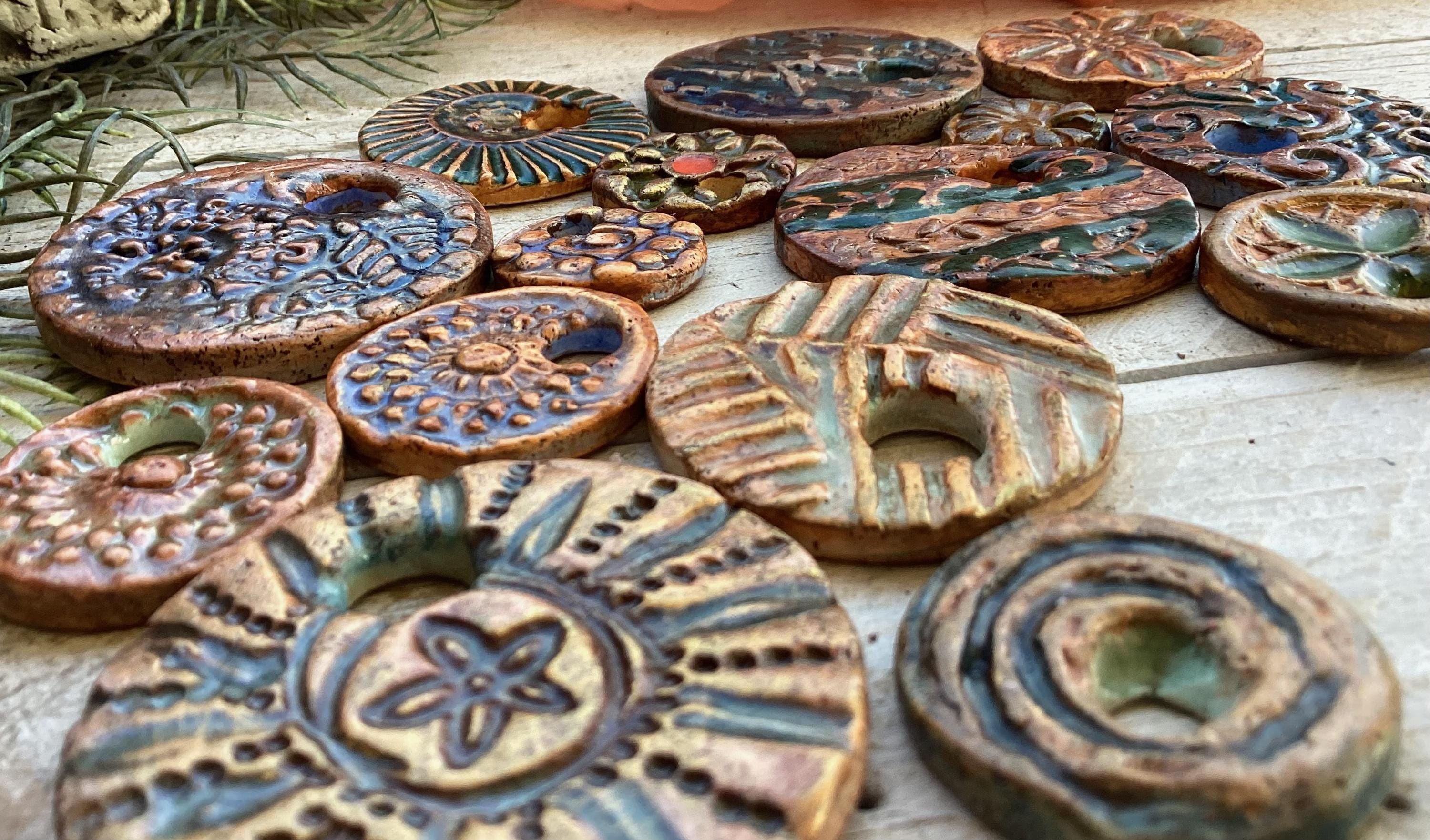 Handcrafted Faux Ancient Relic Beads: Rustic Polymer Clay Pendants - Etsy
