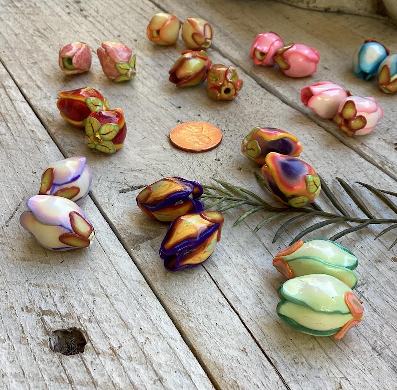 Small Faux Porcelain Flower Buds - Etsy
