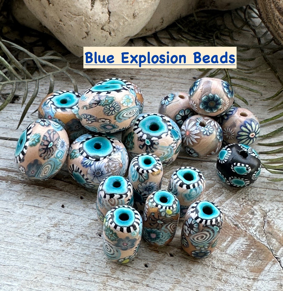 Blue Explosion Beads - Etsy