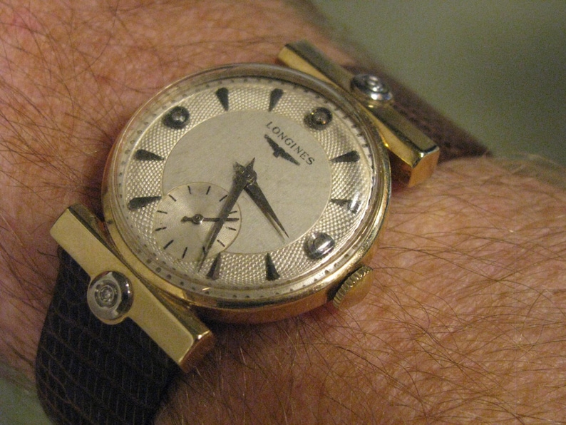 Longines Vintage 14K Gold & Diamond Deco Wrist Watch, Fancy Lugs - Etsy