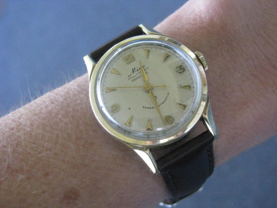 Vintage Mido Multifort Mid-Size Gold-On-Steel Automat… - Gem