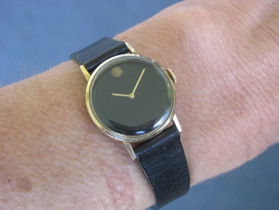 Movado Vintage Ladies 14K Gold Museum Watch, Mid Cent… - Gem