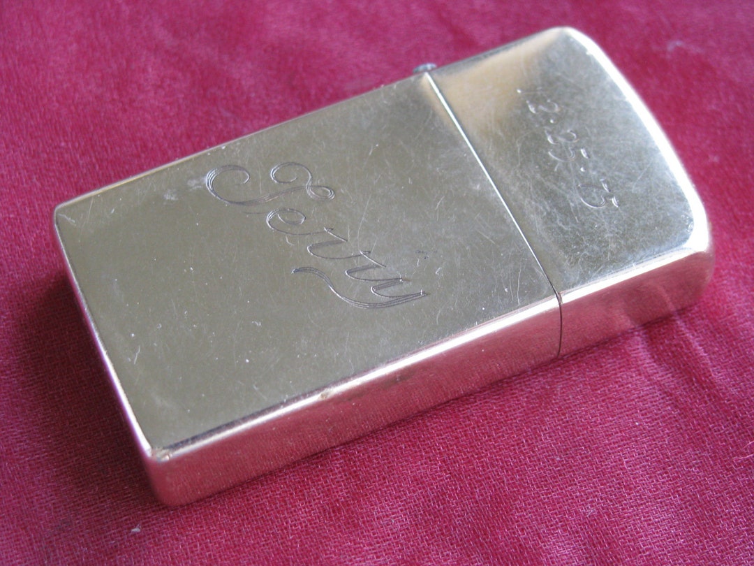 Vintage Zippo Solid 14K Yellow Gold Slim Lighter 1975 - Etsy