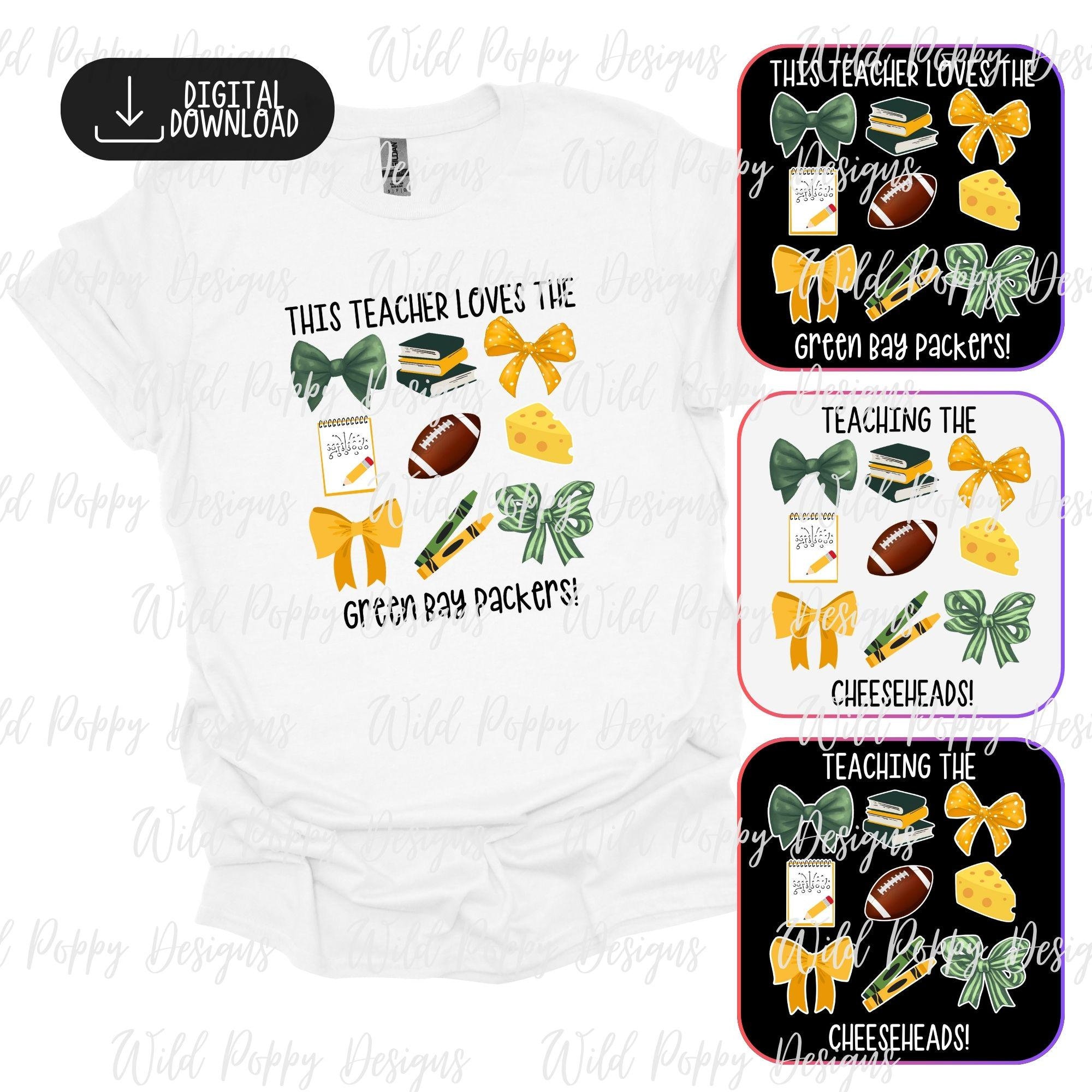 This Teacher Loves the Green Bay Packers, SVG & PNG, Cheeseheads ...