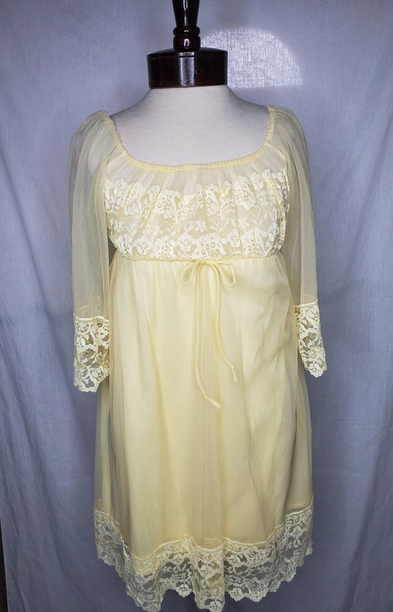 vintage lemon yellow nighty - Gem