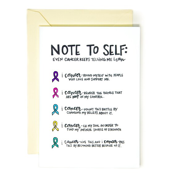 Positivity Cancer Card You Can And You Will Cancer Gift | Etsy