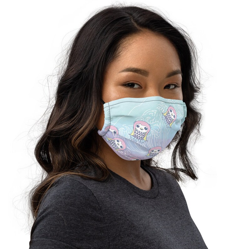 Kawaii Amabie Face Mask | Etsy