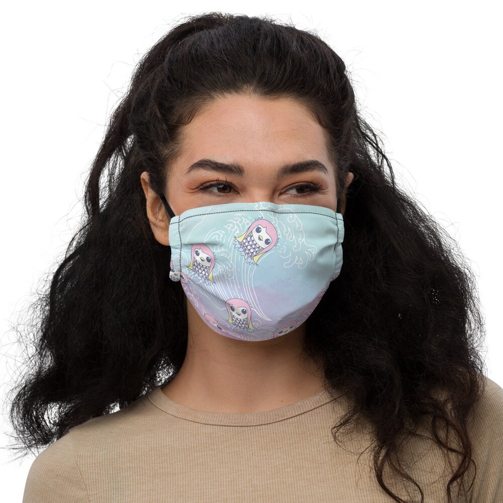 Kawaii Amabie Face Mask - Etsy