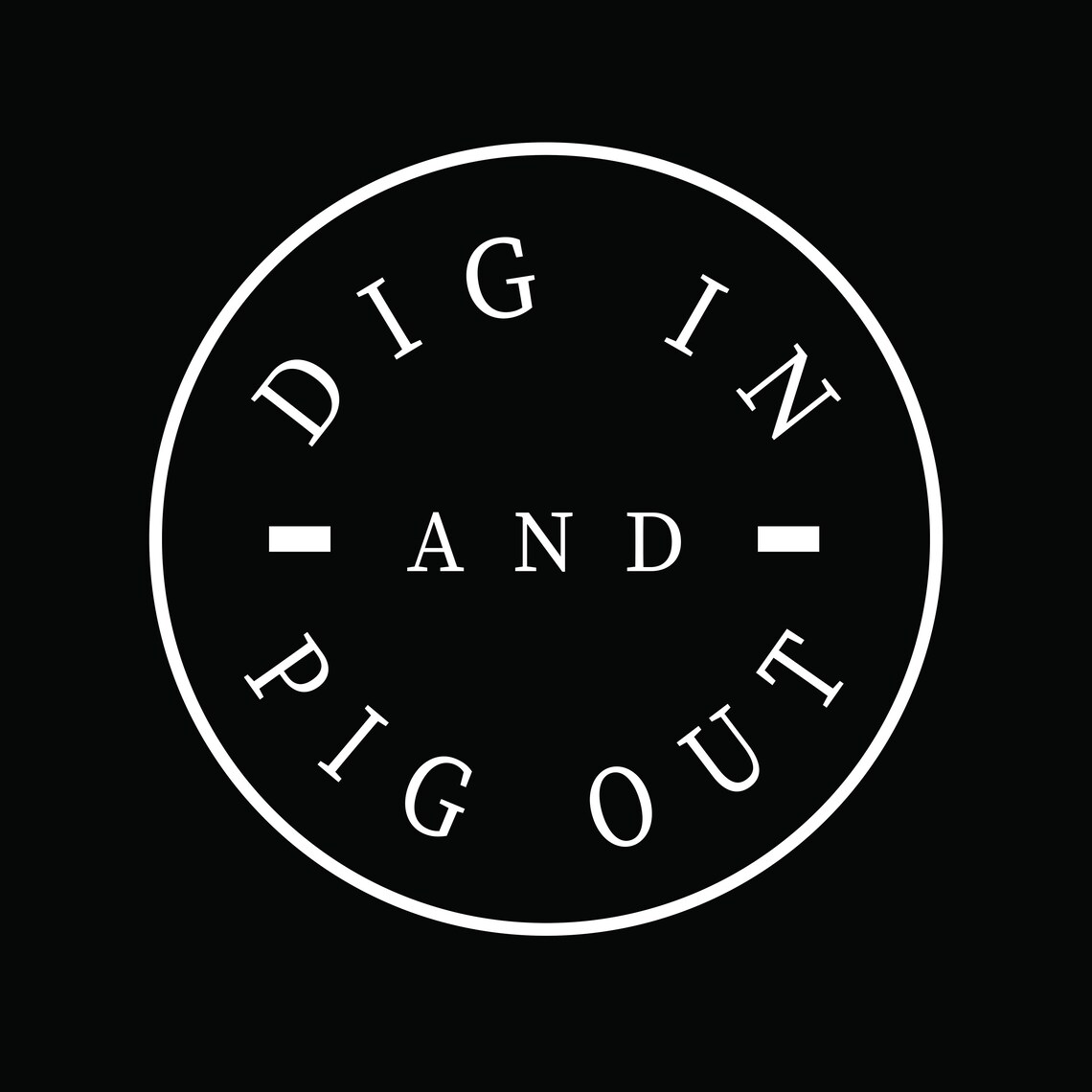 Modern Kitchen Printable Dig In and Pig Out Poster Instant | Etsy