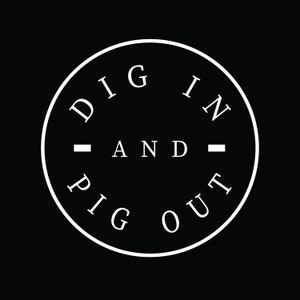 Modern Kitchen Printable Dig In and Pig Out Poster Instant | Etsy