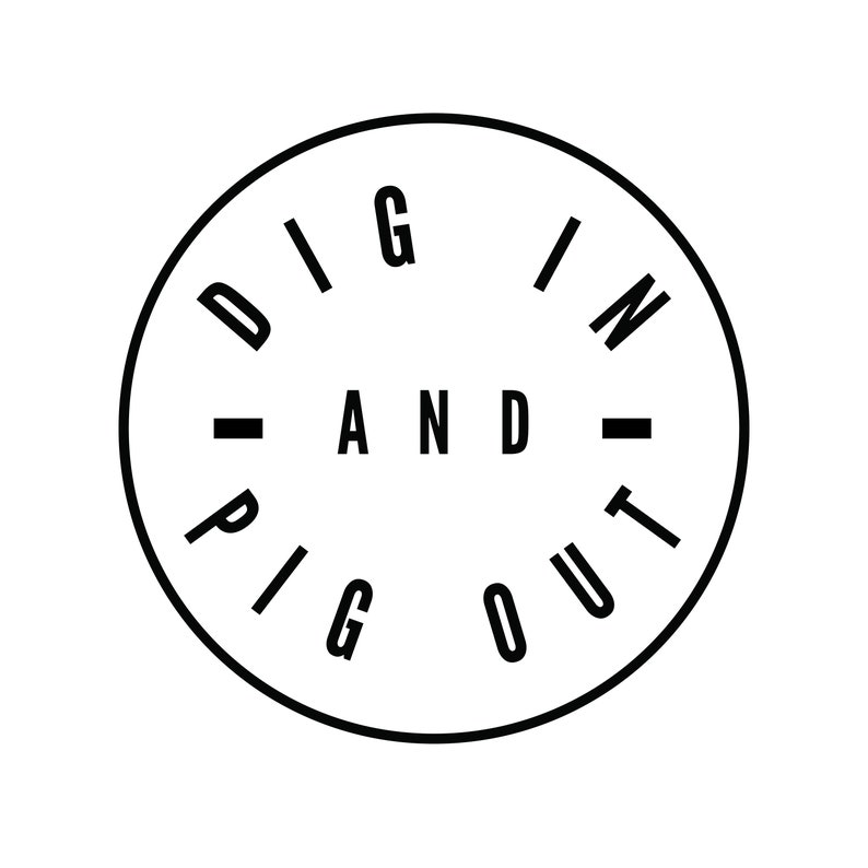 Modern Kitchen Printable Dig In and Pig Out Poster Instant | Etsy