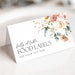 Wildflower Editable Food Label Card Template, Bohemian Garden Flowers ...