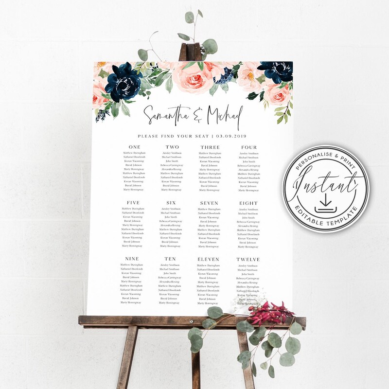 Navy and Blush - Etsy