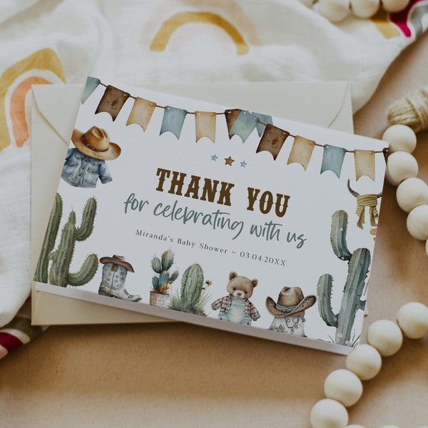 Cowboy Thank You - Etsy