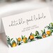Little Cutie Food Labels Editable Template Orange Name Cards - Etsy