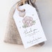 Beige Elephant Gift Tag Template, Balloon Elephant Thank You Favor Tag ...