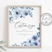 Dusty Blue Custom Sign Editable Template Blue Floral Wedding - Etsy