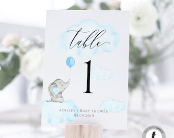 Baby Shower Table Numbers | Etsy