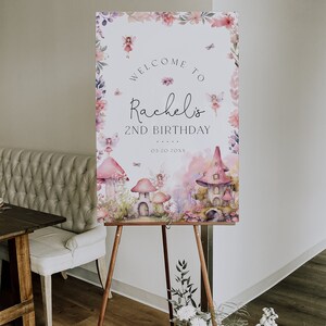 Fairy Welcome Sign Editable Template, Enchanted Fairy Welcome Sign ...