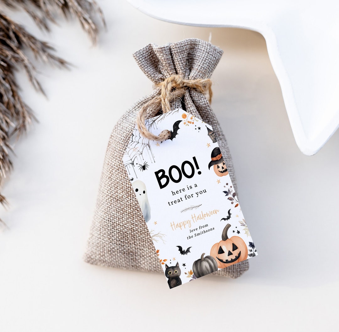 Halloween Thank You Printable Favors, Halloween Baby Shower Editable ...